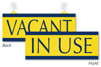 In Use/Vacant Double Sided Sign with Suction Cups, SKU: SE-6894