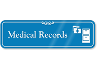 Medical Records Showcase Hospital Sign, Cabinet Symbol, SKU: SE-6666