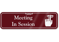 Meeting In Session ShowCase Wall Sign, SKU: SE-5395