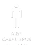 Bilingual Men, Caballeros Sign - Tactile Touch Braille Sign, SKU: SE-2688