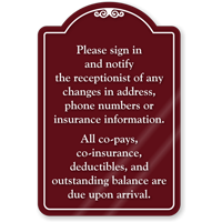 Sign In And Notify Receptionist ShowCase Sign, SKU: SE-7059
