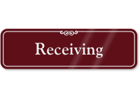 Receiving Sign, 3 in. x 10 in. Receiving Wall Sign, SKU: SE-1660