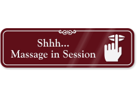 Shhh… Massage In Session ShowCase Wall Sign, SKU: SE-5388