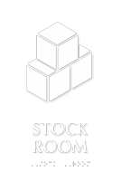 Stock Room Sign with Braille, SKU: SB-0410
