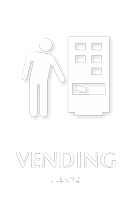 Vending Braille Sign, Vending Machine Symbol, SKU: SE-6836