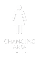 Women Changing Area Sign with Braille, SKU: SB-0480