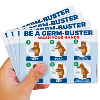 Be a Germ Buster Wash Your Hands Sign, SKU: S2-4553
