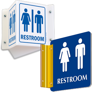 Men and Women Restroom Sign Sets– ADA Compliant Bathroom Sign Kit