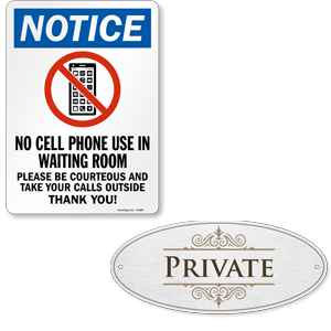 Private Room Signs - No Soliciting & Slider Signs for Privacy