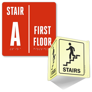 Stairway Signs for Safety – Designer, Custom & OSHA Options