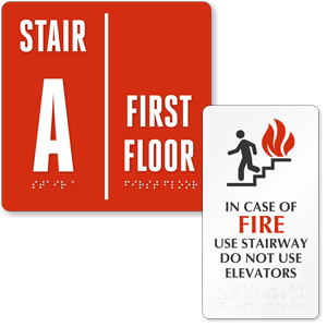 Stairway Signs for Safety – Designer, Custom & OSHA Options