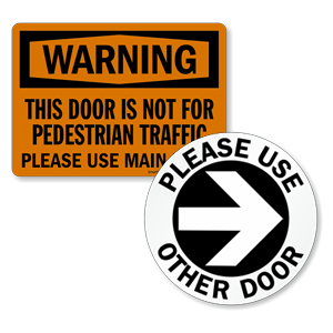 In and Out Signs for Doors | Entry and Exit Directional Signs